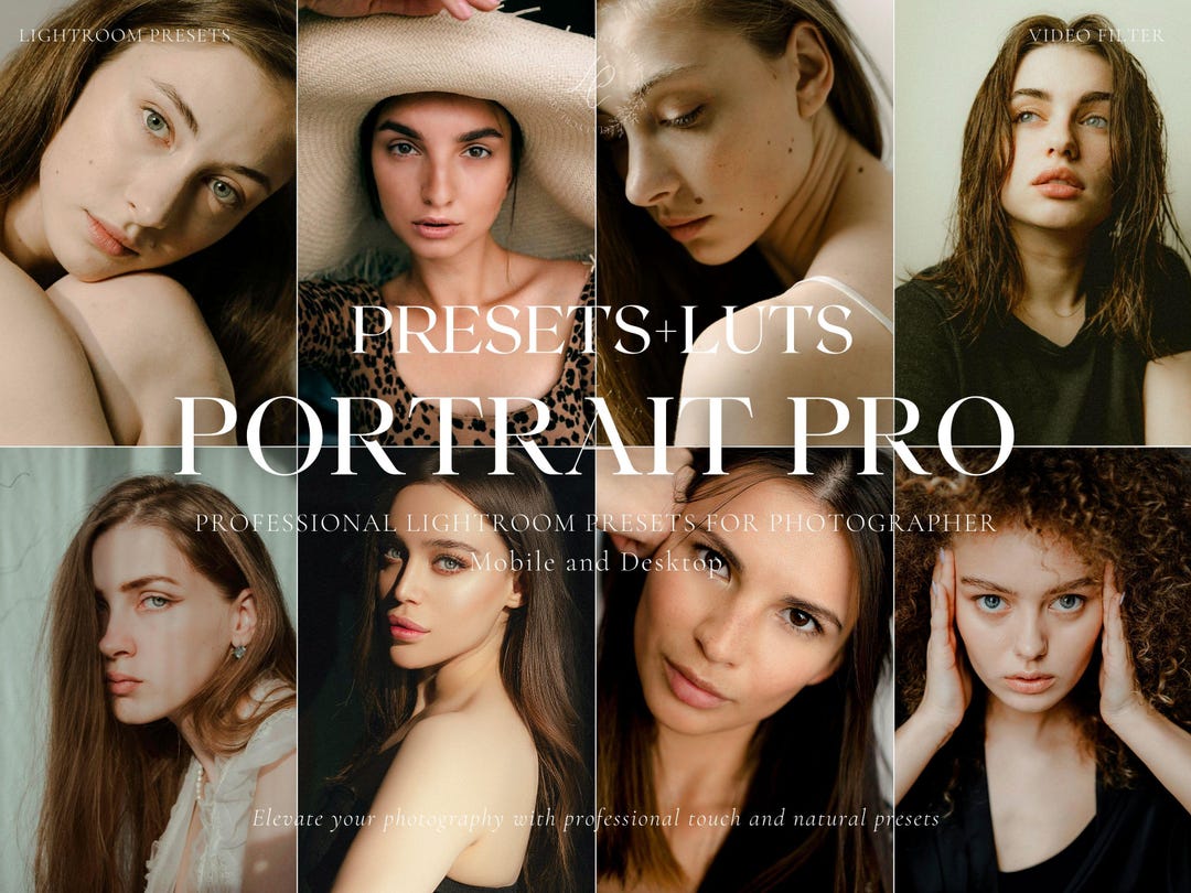 PORTRAIT Photography Lightroom Presets, Studio Presets, Bright ...