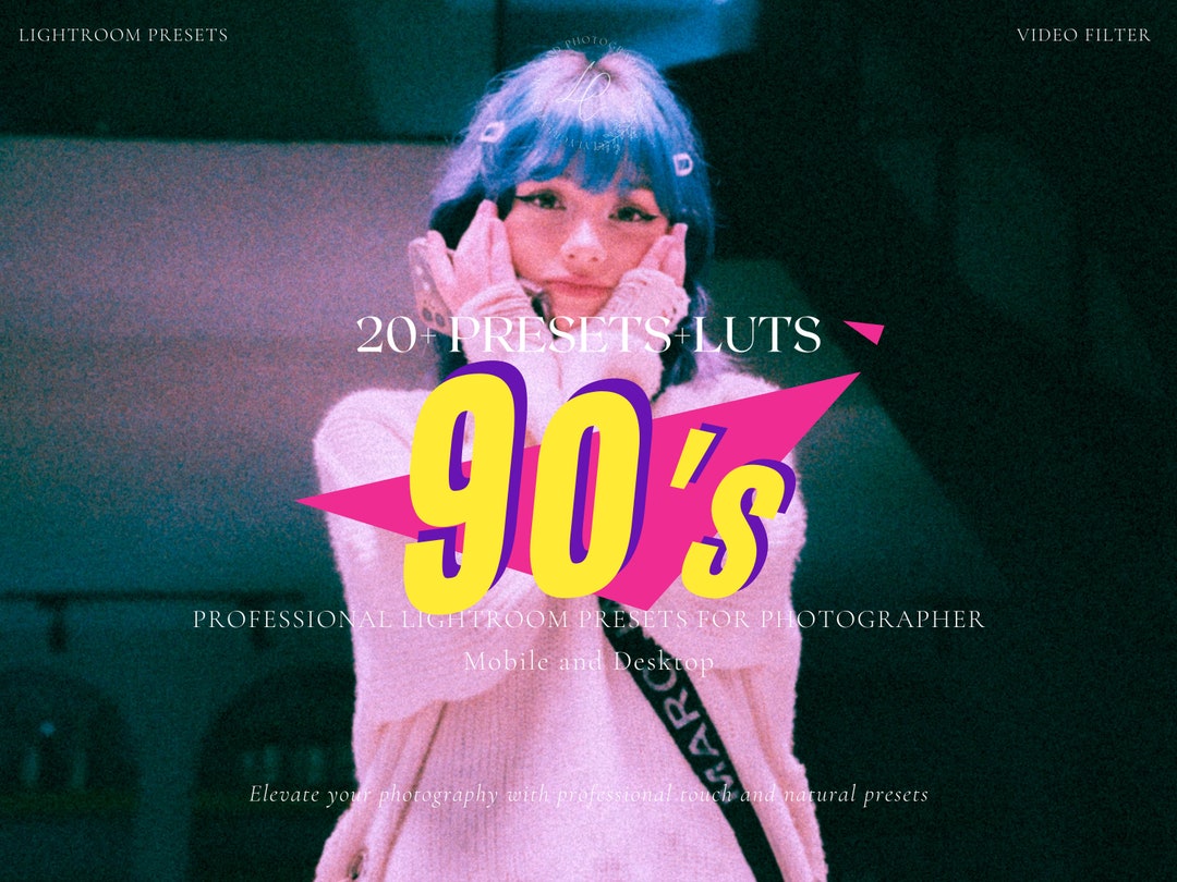 15 RETRO 90S FILM Video Filter and Lightroom Presets, Analog Preset ...