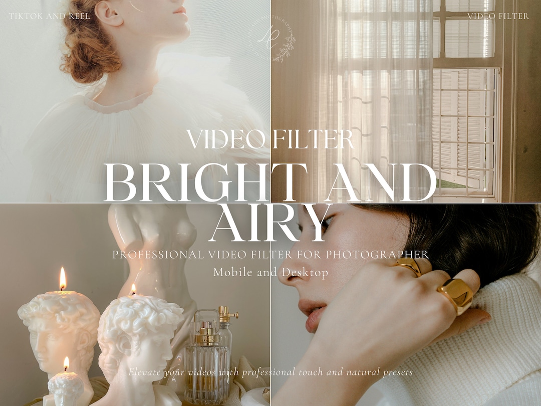 200+ Bright and Airy Luts Video Filter Bundle, Aesthetic Filters for ...