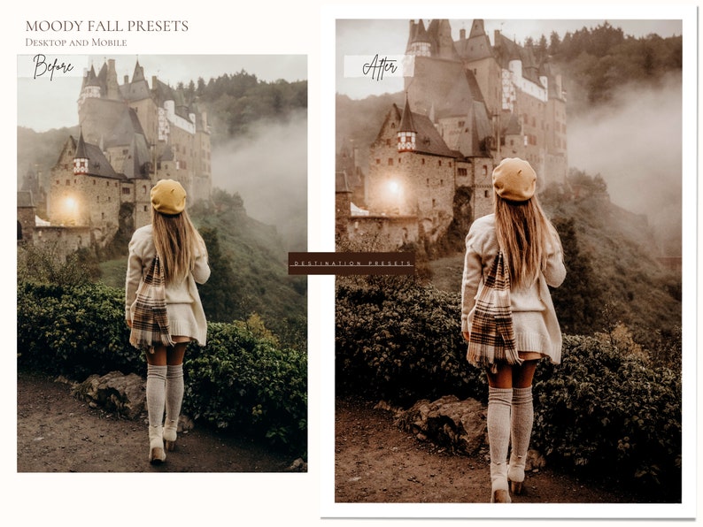 20 MOODY FALL Lightroom Mobile & Desktop Presets, Dark Aesthetic ...