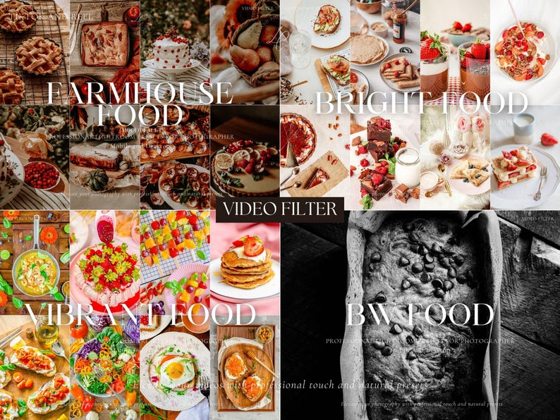 250+ FOOD LUTS Video Presets, Professional Video Color Grading for ...