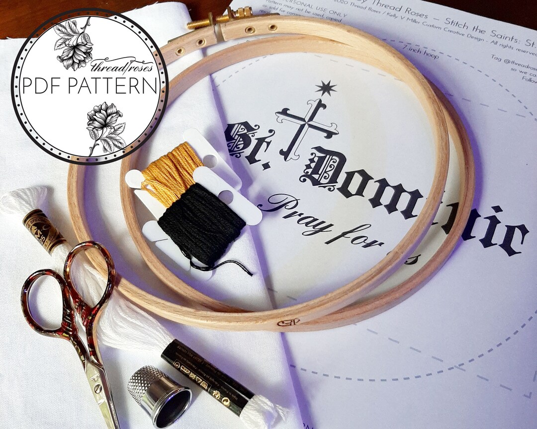 Saint Dominic, Stitch the Saints — Catholic Embroidery Pattern - Etsy