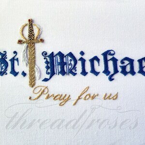 Saint Michael the Archangel, Stitch the Saints — Catholic Embroidery ...