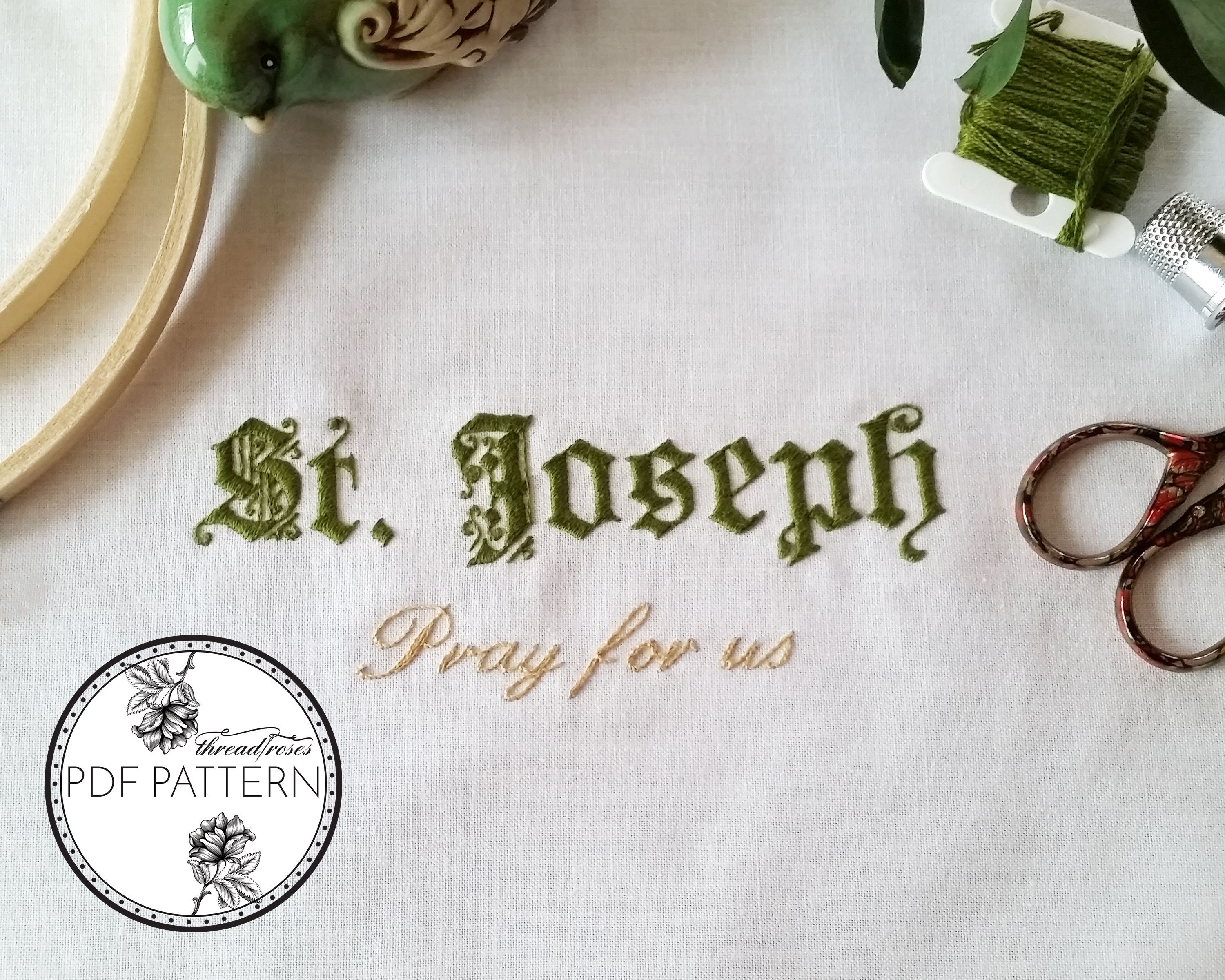 Saint Joseph, Stitch the Saints — Catholic Embroidery Pattern - Etsy
