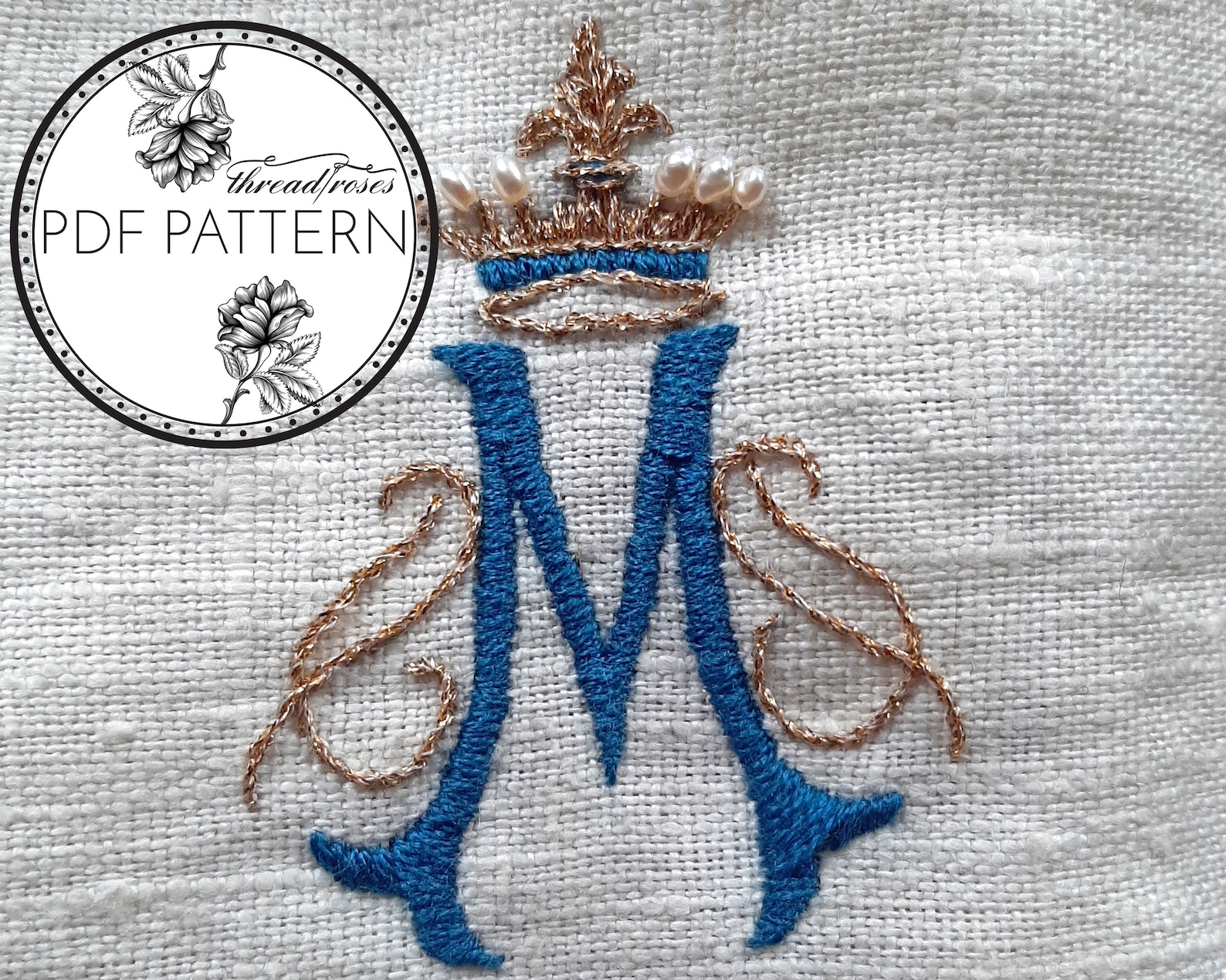 Auspice Maria - Catholic Embroidery Mini Pattern - Etsy
