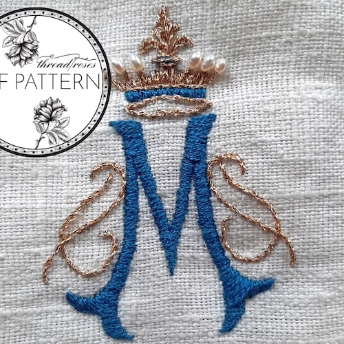 Ave Maria catholic Hand Embroidery Pattern - Etsy