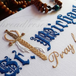Saint Michael the Archangel, Stitch the Saints — Catholic Embroidery ...