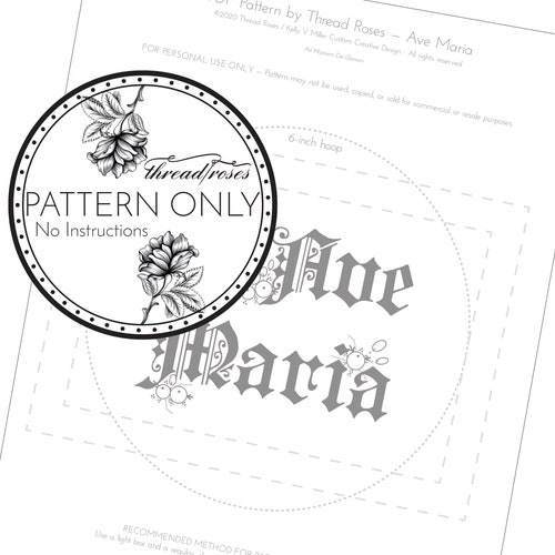 Marian Auspice Pattern Only No Instructions Catholic - Etsy