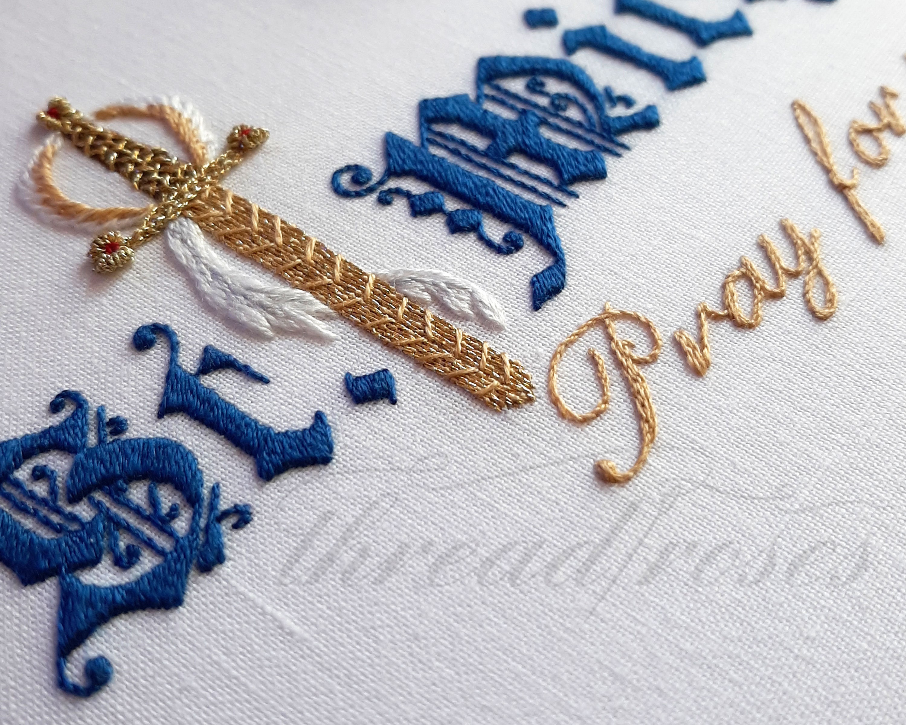 Saint Michael the Archangel, Stitch the Saints — Catholic Embroidery ...