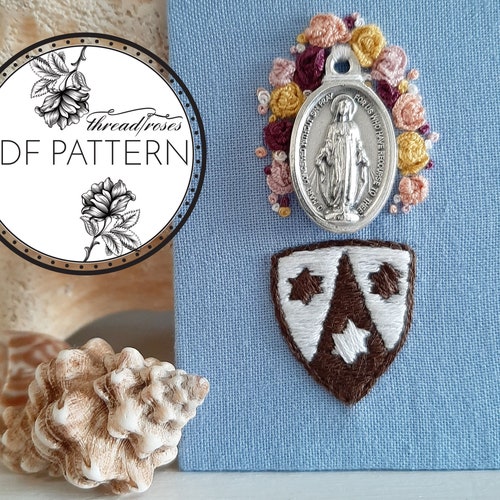 Auspice Maria Catholic Embroidery Mini Pattern - Etsy