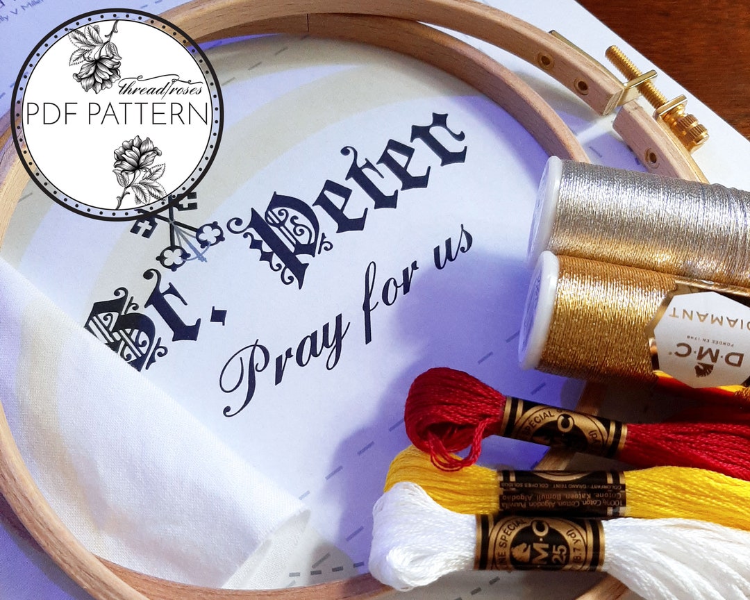 Saint Peter, Stitch the Saints — Catholic Embroidery Pattern - Etsy
