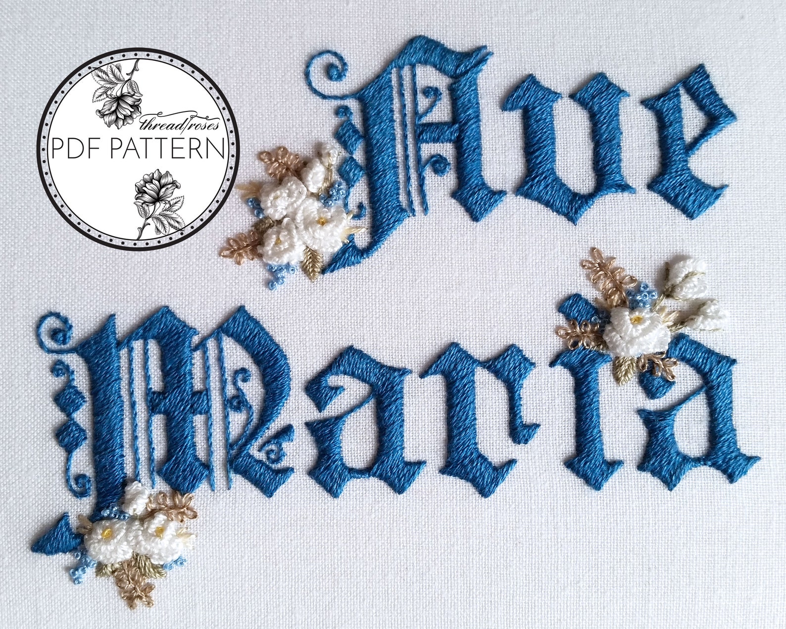 Ave Maria — catholic Hand Embroidery Pattern - Etsy