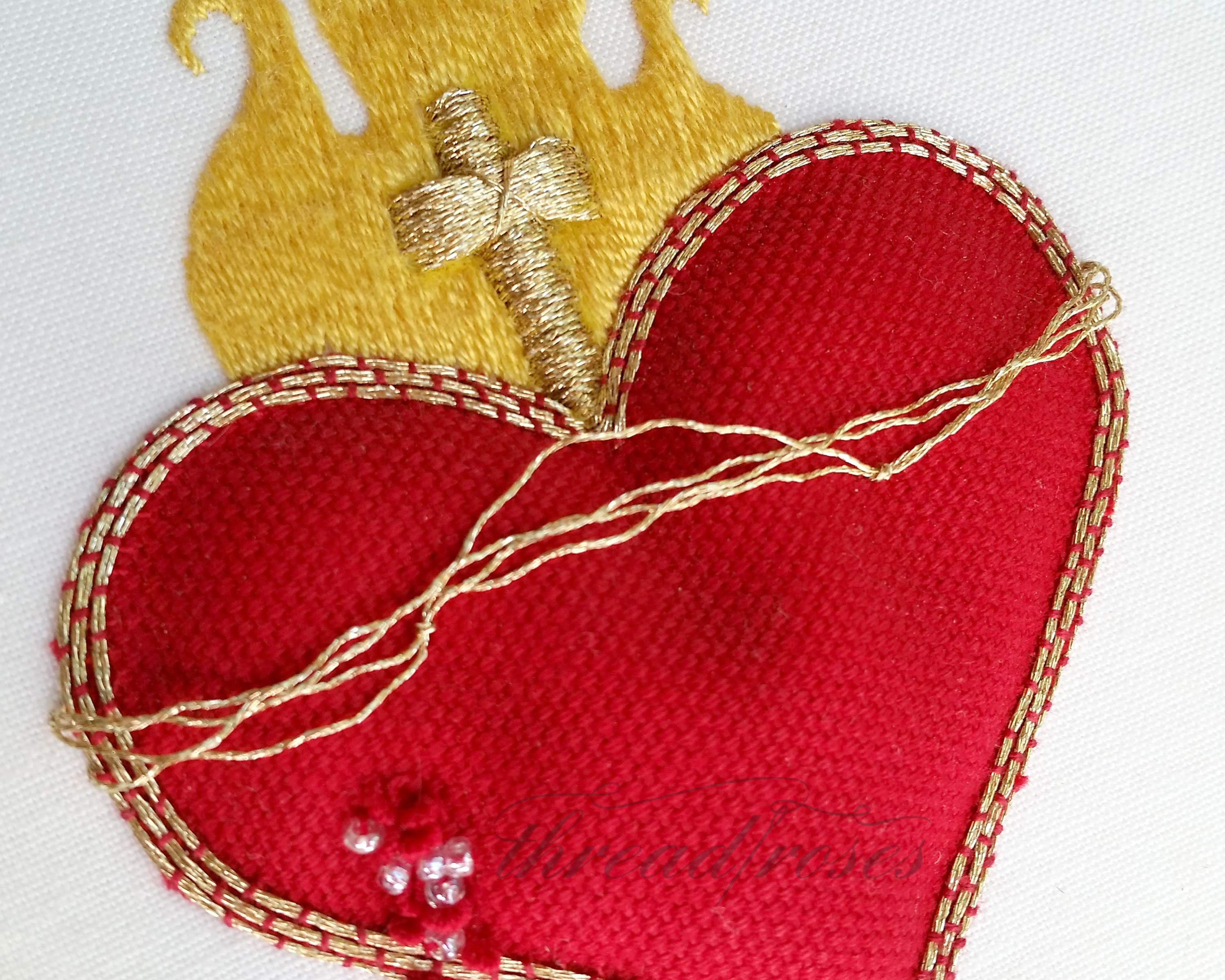 Sacred Heart of Jesus — Catholic Hand Embroidery Pattern - Etsy