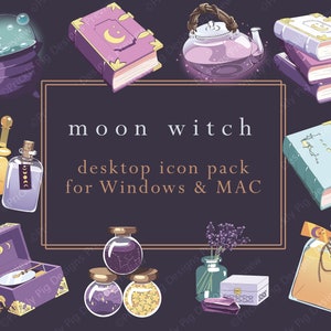Witchy Aesthetic Desktop Folder Icon Pack for Windows MAC - Etsy Australia