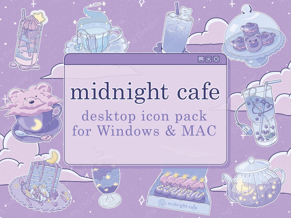 Dreamy Aesthetic Desktop Folder Icon Pack for Windows MAC - Etsy UK