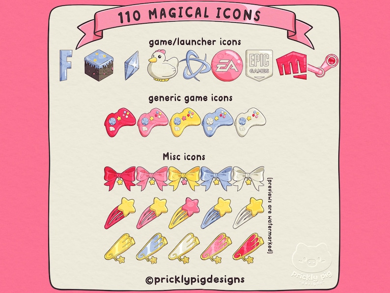 Magical Girl: Anime Desktop Folder Icon & Wallpaper Pack for Windows ...