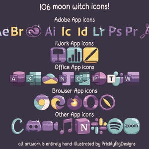 Moon Witch 2: Witchy Aesthetic Desktop Folder Icon Pack for Windows ...