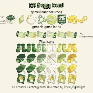 Froggy in the Rain Desktop Icon Pack for Windows & Mac, Wallpapers ...