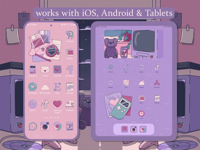 Y2K Aesthetic Icon Pack for Ios Android & Tablet Wallpapers - Etsy UK