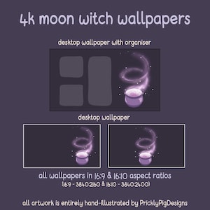 Moon Witch 2: Witchy Aesthetic Desktop Folder Icon Pack for Windows ...