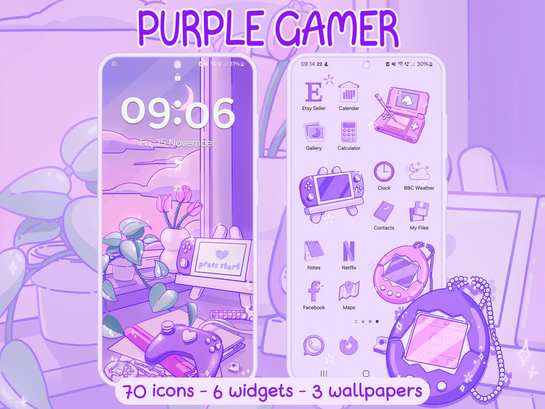 Purple Gamer: Wallpapers, Icons and Widgets for Ios, Android, iPad ...