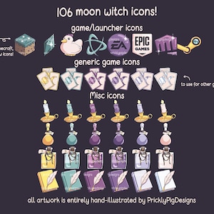Moon Witch 2: Witchy Aesthetic Desktop Folder Icon Pack for Windows ...