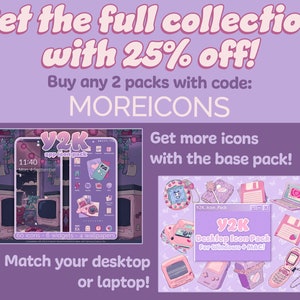 Y2K Aesthetic Icon Expansion Pack for Ios Android & Tablet Wallpapers ...