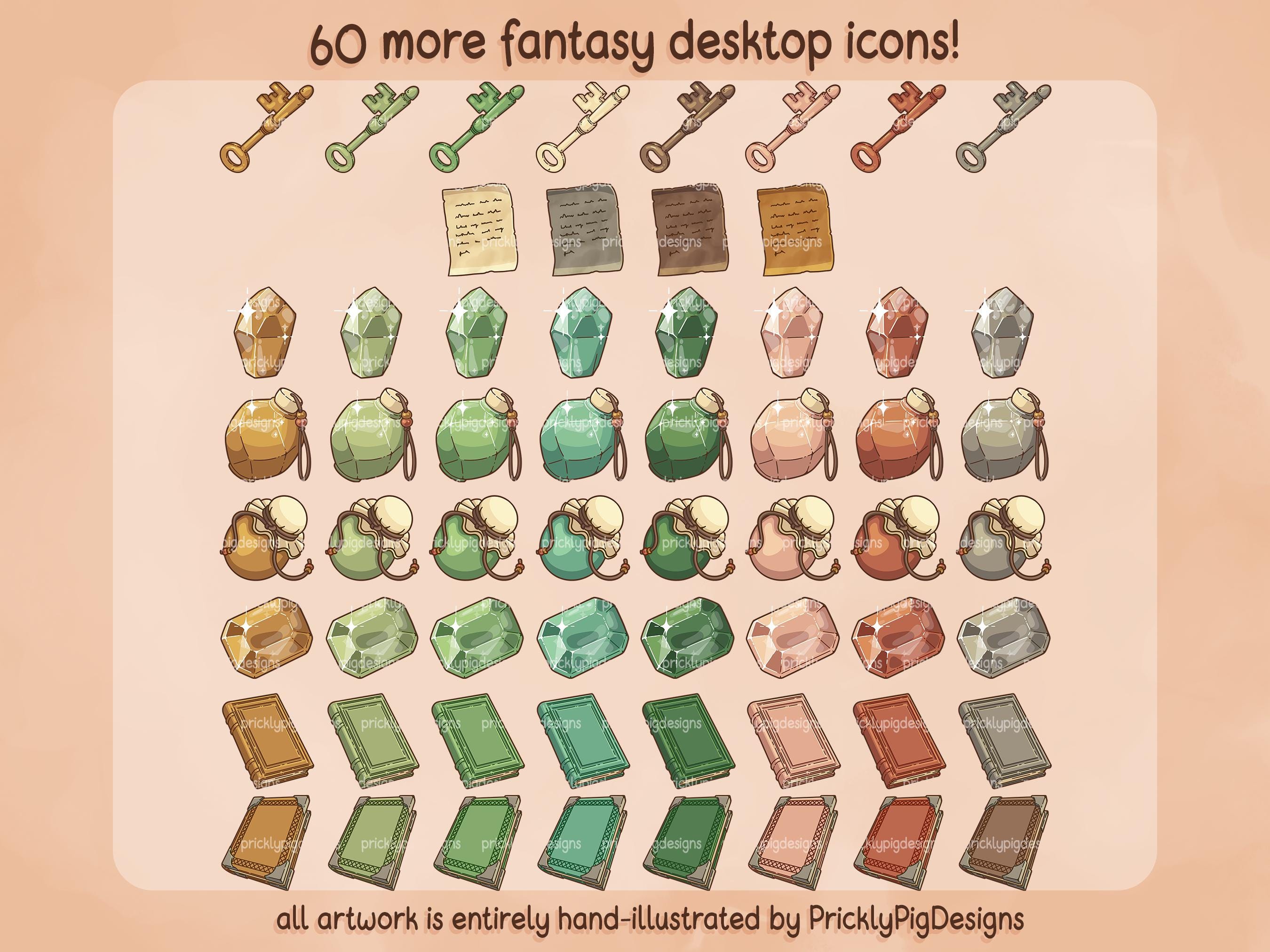 Fantasy Expansion Pack: Desktop Folder Icon & Wallpaper Pack for ...