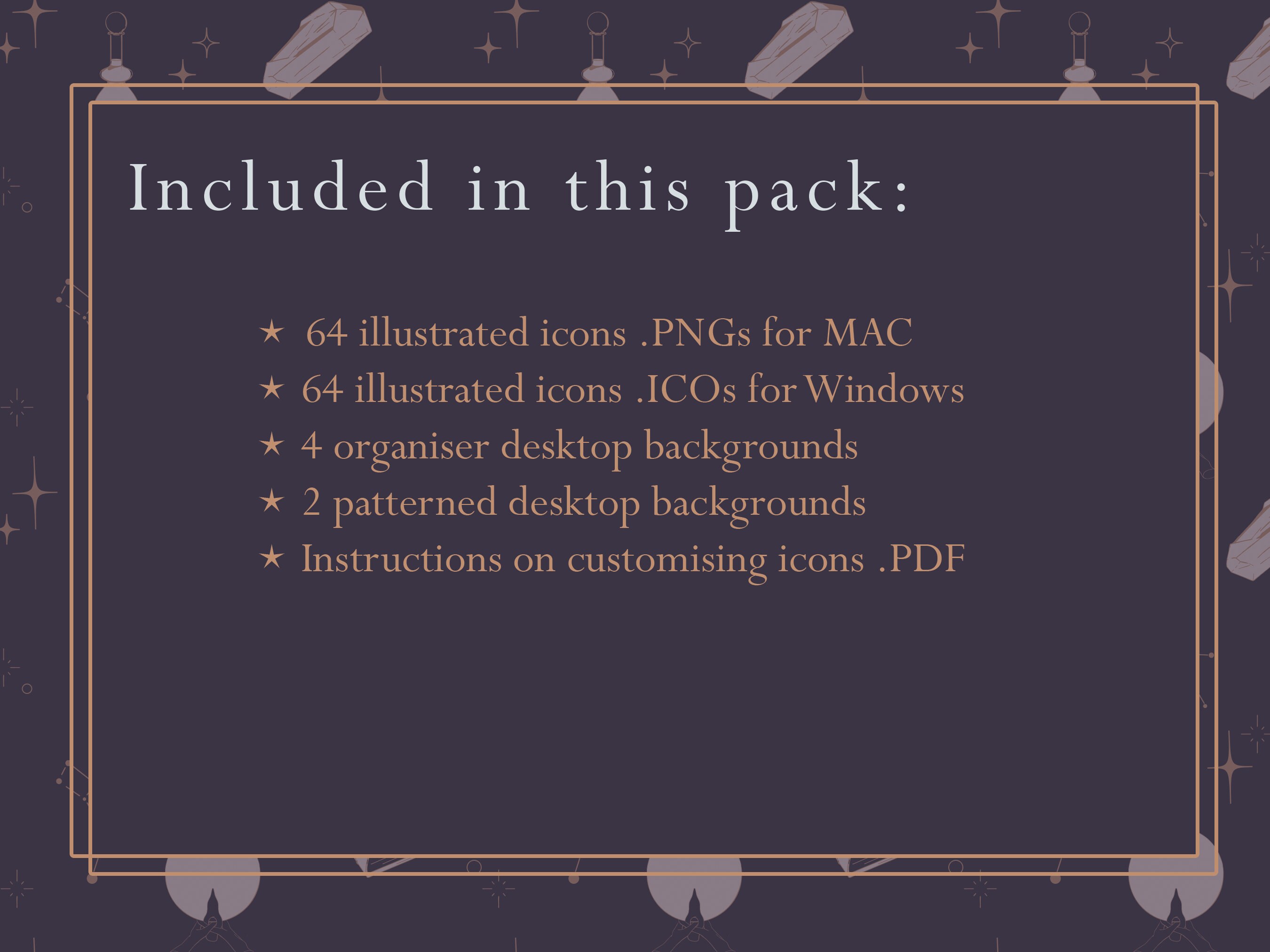 Witchy Aesthetic Desktop Folder Icon Pack for Windows MAC - Etsy Canada