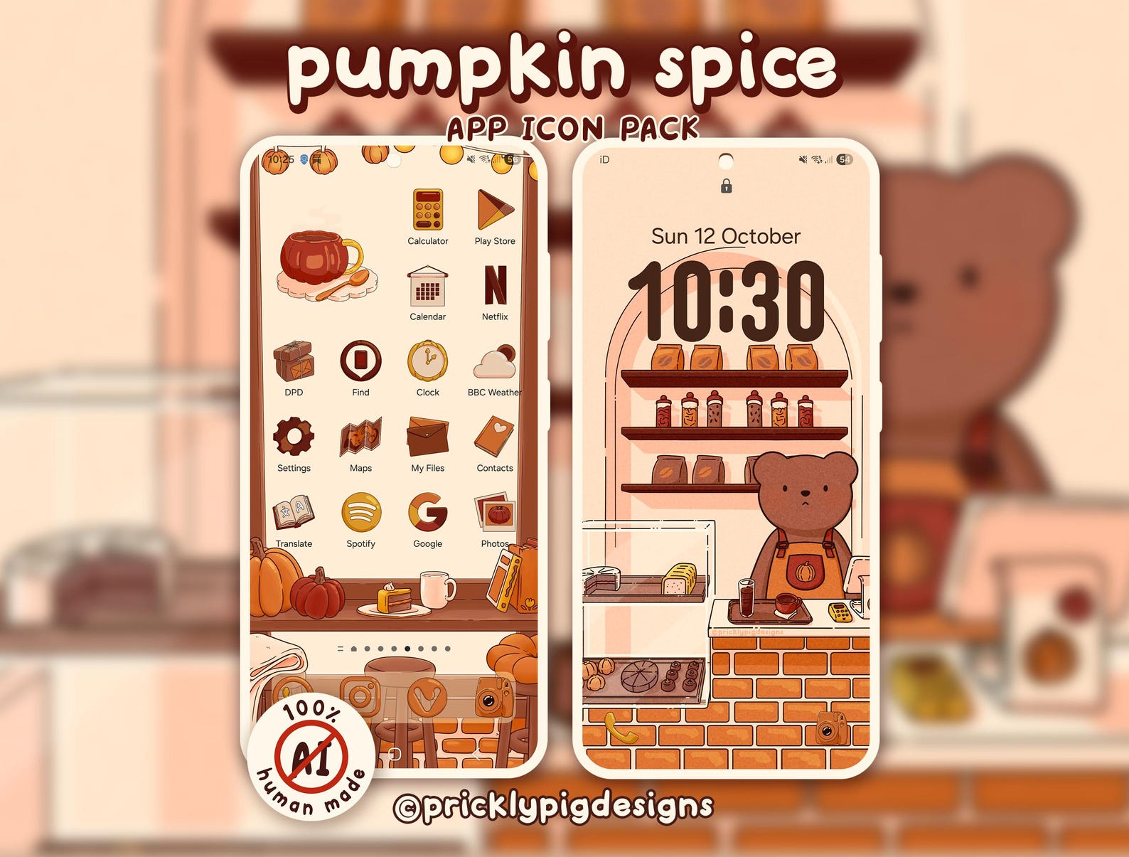 Pumpkin Spice Café: Fall Cozy Wallpapers, Icons and Widgets for Ios ...