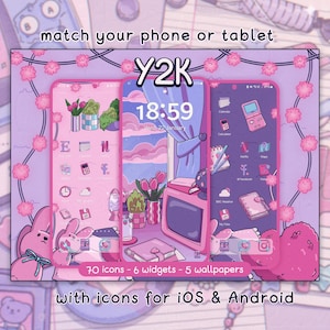 Y2K Desktop Icon Pack With 4k Wallpaper: 90s Nostalgia Gamer Theme for ...