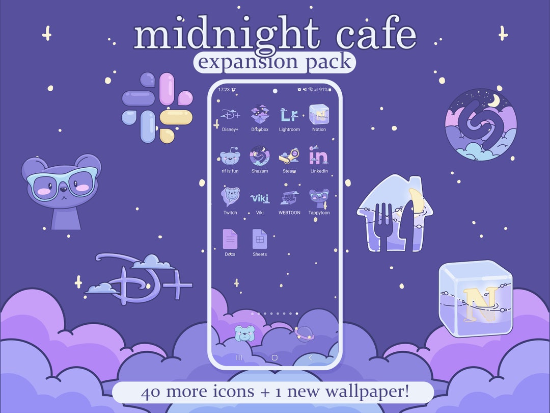 Midnight Cafe Icon Expansion Pack for Ios Android & Tablet - Etsy