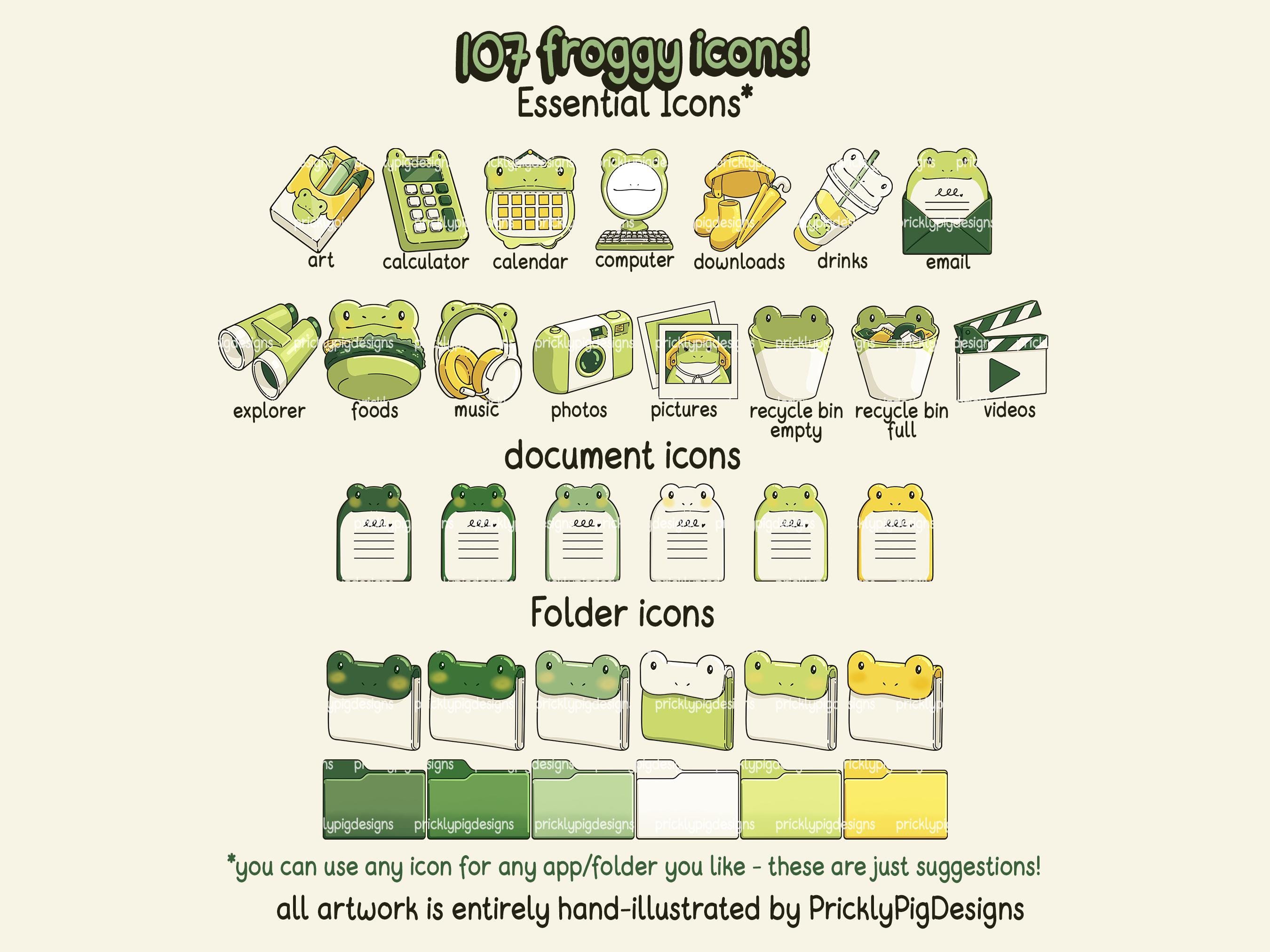Froggy in the Rain Desktop Icon Pack for Windows & Mac, Wallpapers ...