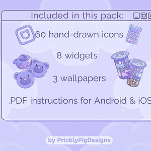 Midnight Delivery Aesthetic Icon Pack for Ios, Android & Tablet ...