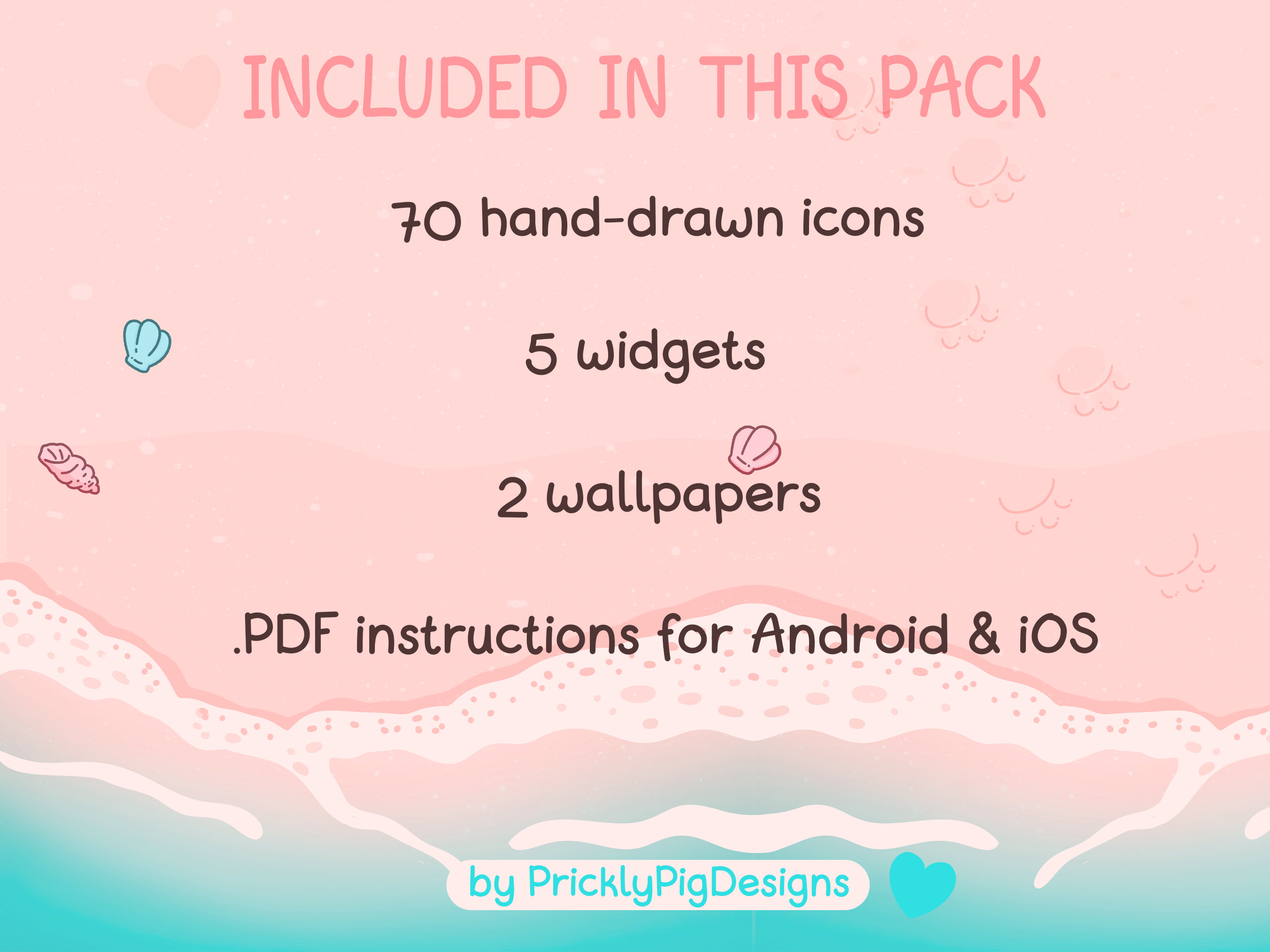Beach Bunny Summer Icon Pack for Ios, Android & Tablet, Wallpapers ...
