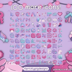 Y2K Aesthetic Icon Expansion Pack for Ios Android & Tablet Wallpapers ...