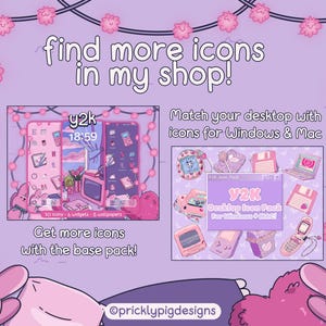 Y2K Aesthetic Icon Expansion Pack 2 for Ios Android & Tablet Wallpapers ...