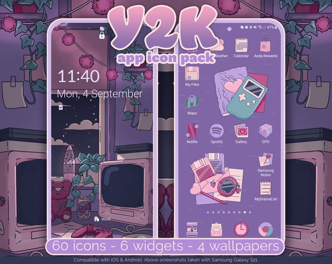 Cyber Y2K App Icon Pack, Windows Icons, Winamp Widget, Cybercore ...