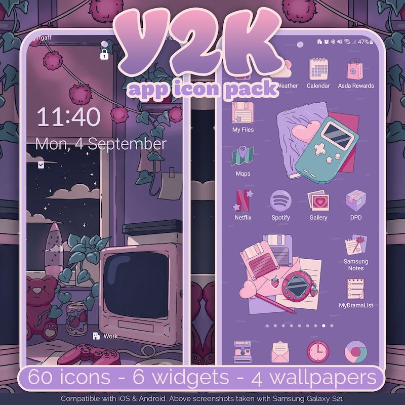 Pink Y2k Wallpaper - Etsy