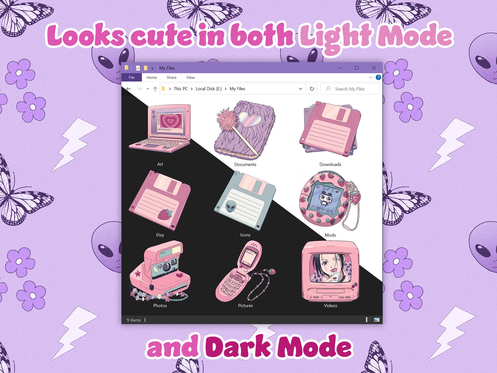 Y2K Aesthetic Desktop Folder Icon Pack for Windows MAC - Etsy Canada