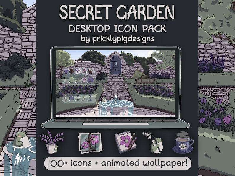 Secret Garden: Froggy Desktop Folder Icon & Live Wallpaper Pack for ...