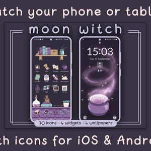 Moon Witch 2: Witchy Aesthetic Desktop Folder Icon Pack for Windows ...