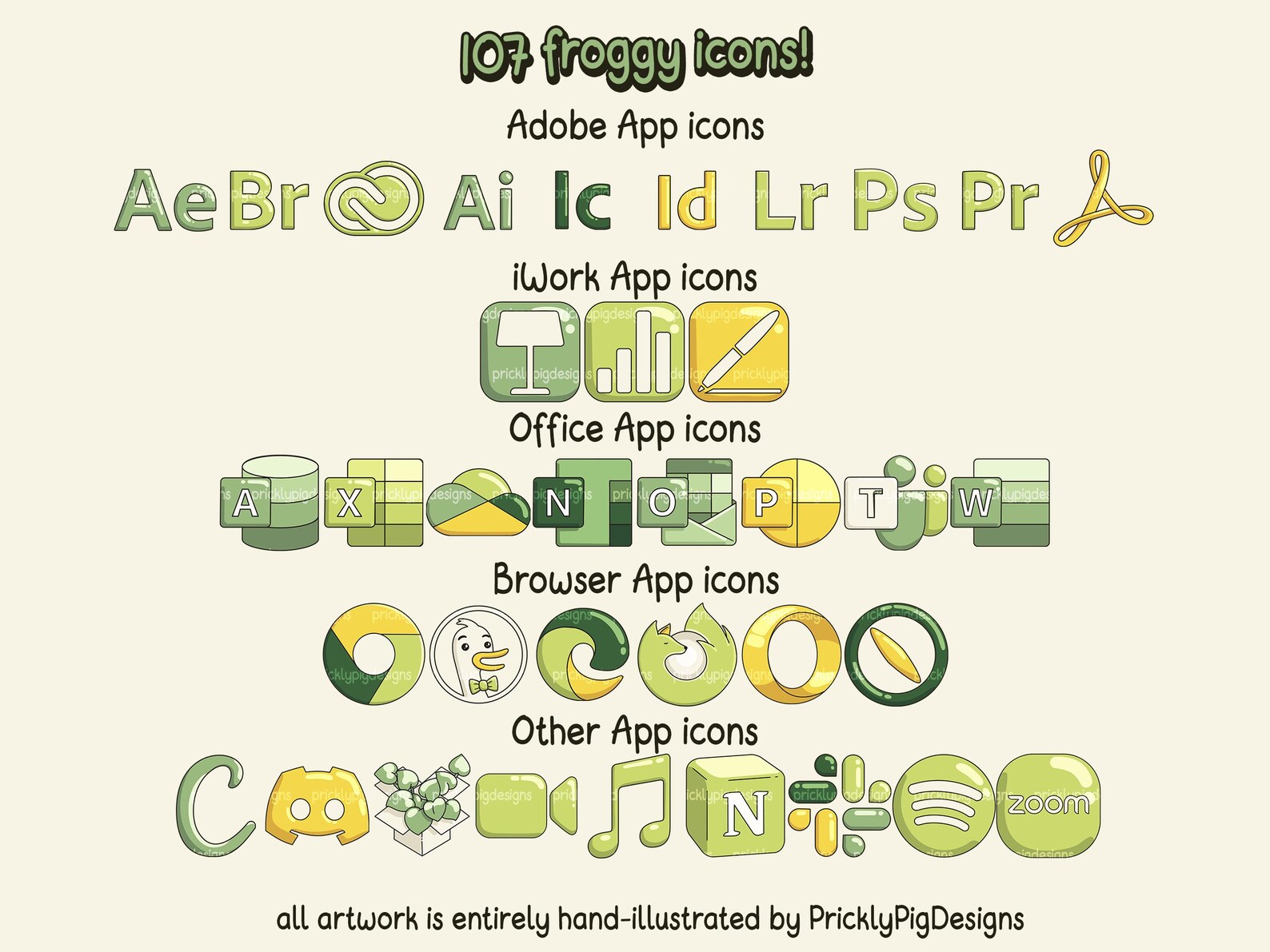 Froggy in the Rain Desktop Icon Pack for Windows & Mac, Wallpapers ...