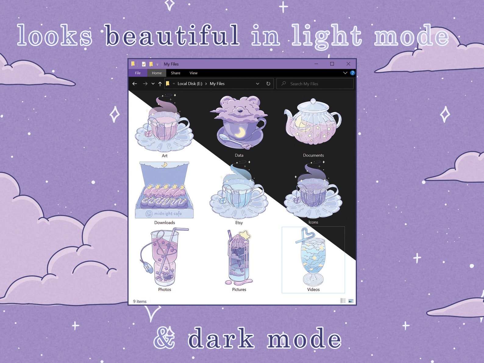 Dreamy Aesthetic Desktop Folder Icon Pack for Windows MAC - Etsy UK