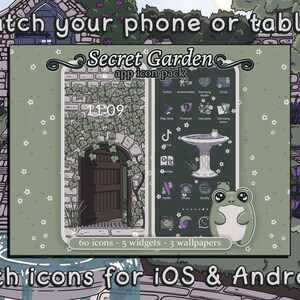 Secret Garden Aesthetic Desktop Folder Icon & Animated Wallpaper Pack ...