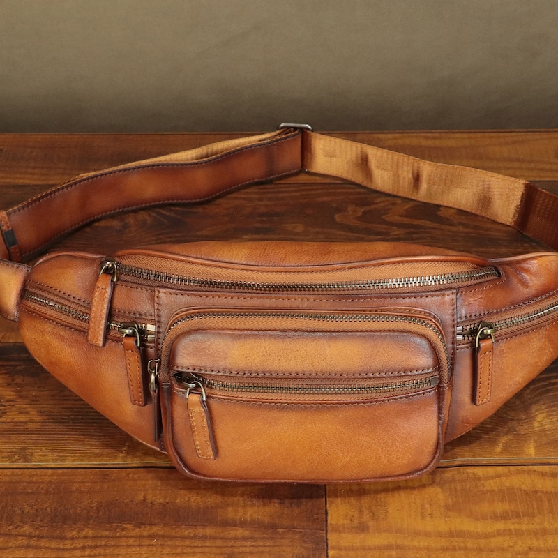 Genuine Leather Waist Bags for Men - Etsy