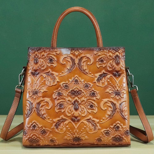Genuine Leather Satchel for Women Top Handle Bags Handmade - Etsy