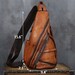 Genuine Leather Sling Bag Casual Shoulder Hiking Backpack Vintage ...