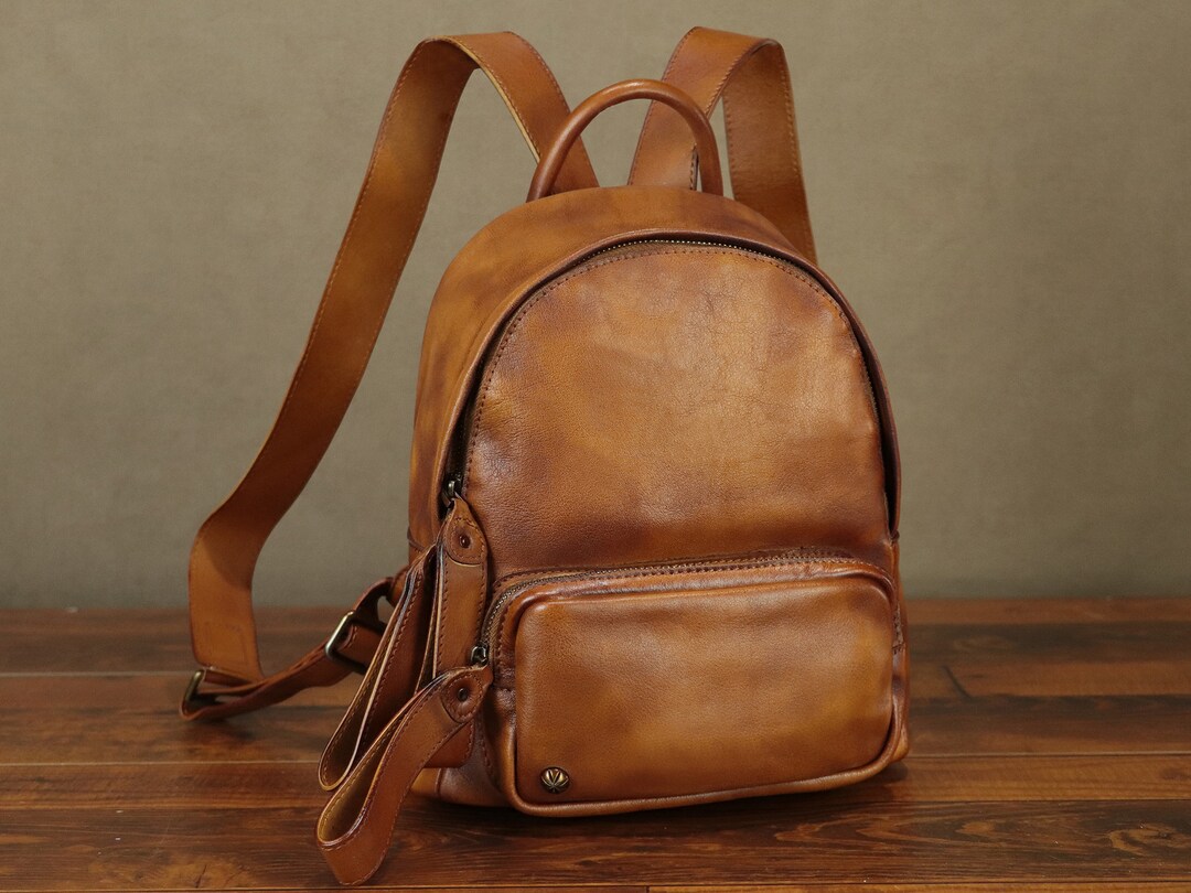 Genuine Leather Backpack Vintage Handmade High Capacity Leather ...