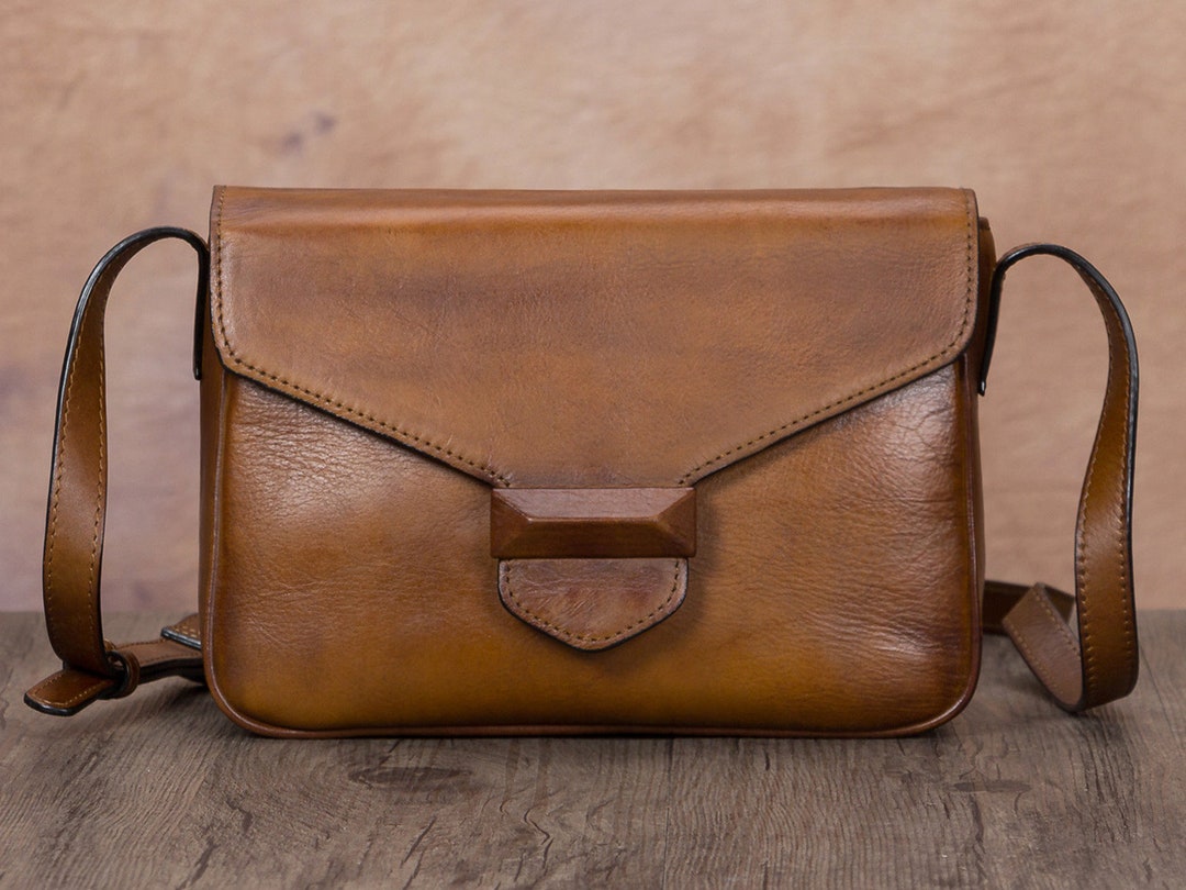 Genuine Leather Crossbody Bags for Women Handmade Ladies Satchel ...